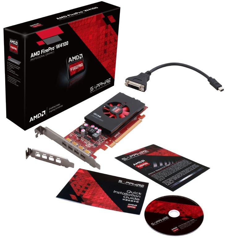 Sapphire AMD FirePro W4100 2GB - Kenmerken - Tweakers
