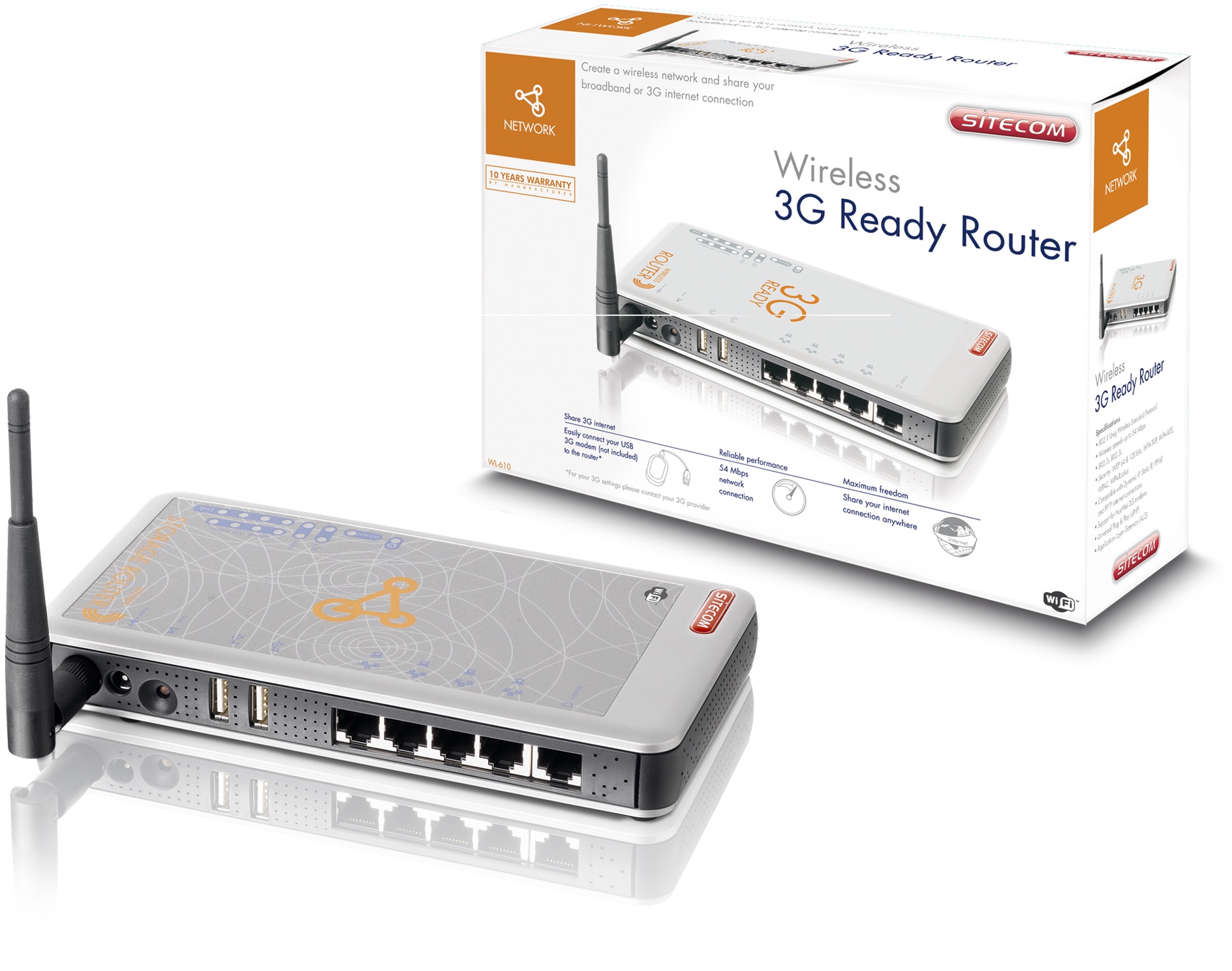 Sitecom Wireless 3G Ready Router WL-610 - Kenmerken - Tweakers