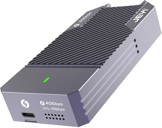 Specificaties van Jeyi USB 4 40Gbps M.2 NVMe behuizing Zwart - Tweakers