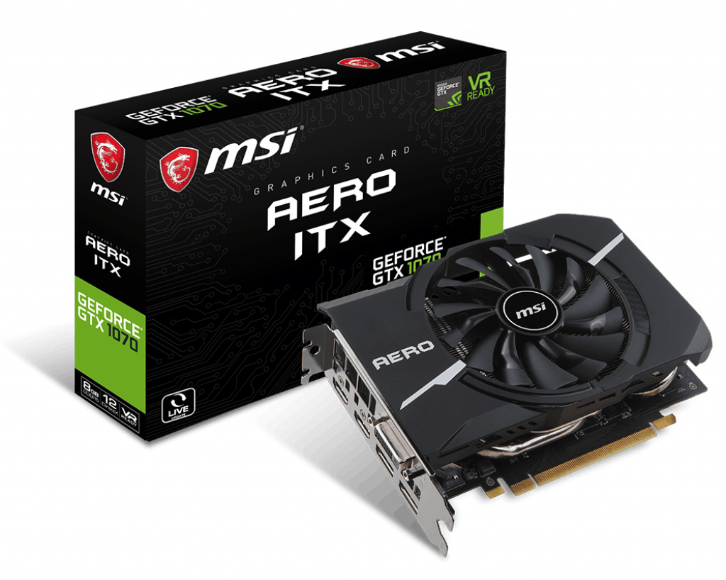 MSI GeForce GTX 1070 Aero ITX 8GB: beste prijs - Tweakers