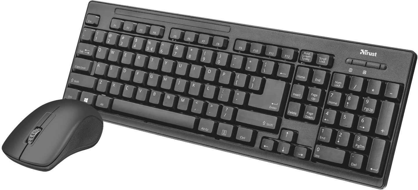 Trust Ziva Wireless Keyboard with mouse (Qwerty ES) kopen? - Prijzen ...