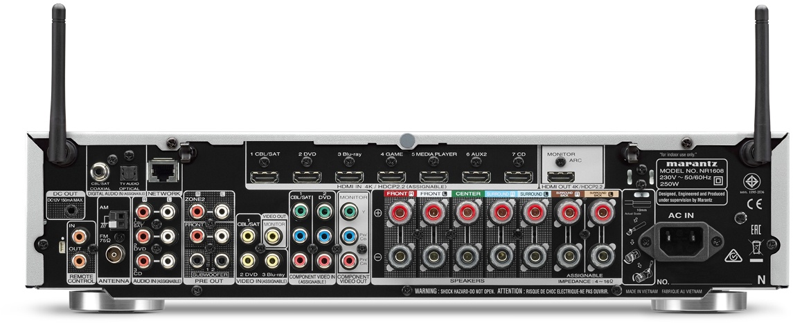 Specificaties van Marantz NR1608 Zilver - Tweakers