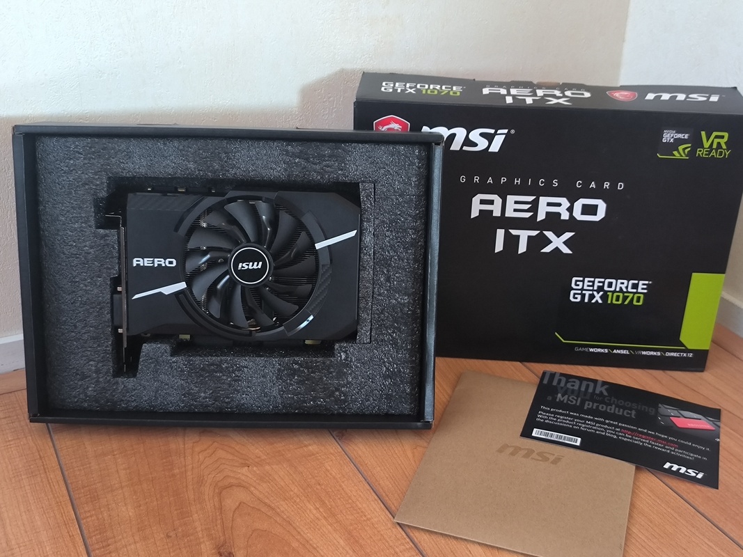 MSI GeForce GTX 1070 Aero ITX 8G OC aangeboden - Vraag & Aanbod - Tweakers