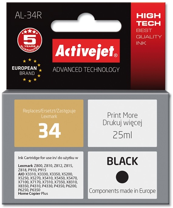 Activejet Activejet AL-34R inkt (ter vervanging van Lexmark 34 18C0034E ...
