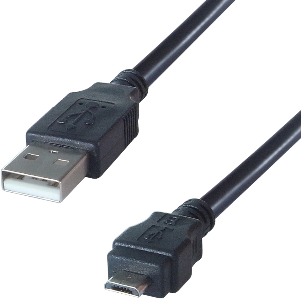 Computer Gear USB 2.0 A/Micro USB B M/M 1m Zwart - Kenmerken - Tweakers