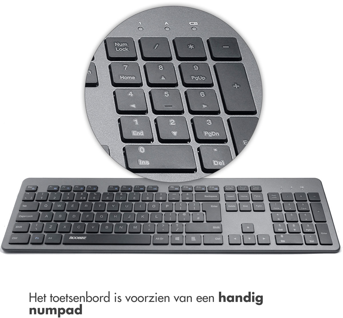 Specificaties van Accezz Premium Desktop Bluetooth Keyboard, Qwerty US ...