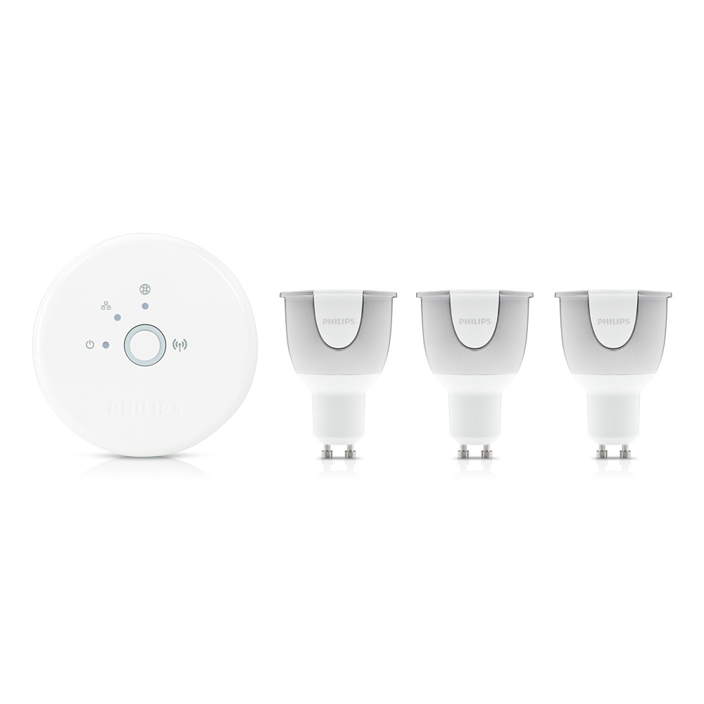 Philips Hue White and Color Starterkit (GU10, 3 lampen, met Bridge 1.0 ...