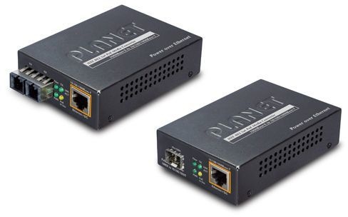Planet GTP-805A Fiber SFP to Ethernet PoE media converter 30 Watt ...