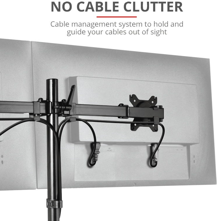 Trust GXT 1120 Mara Dual Monitor Arm - Kenmerken - Tweakers