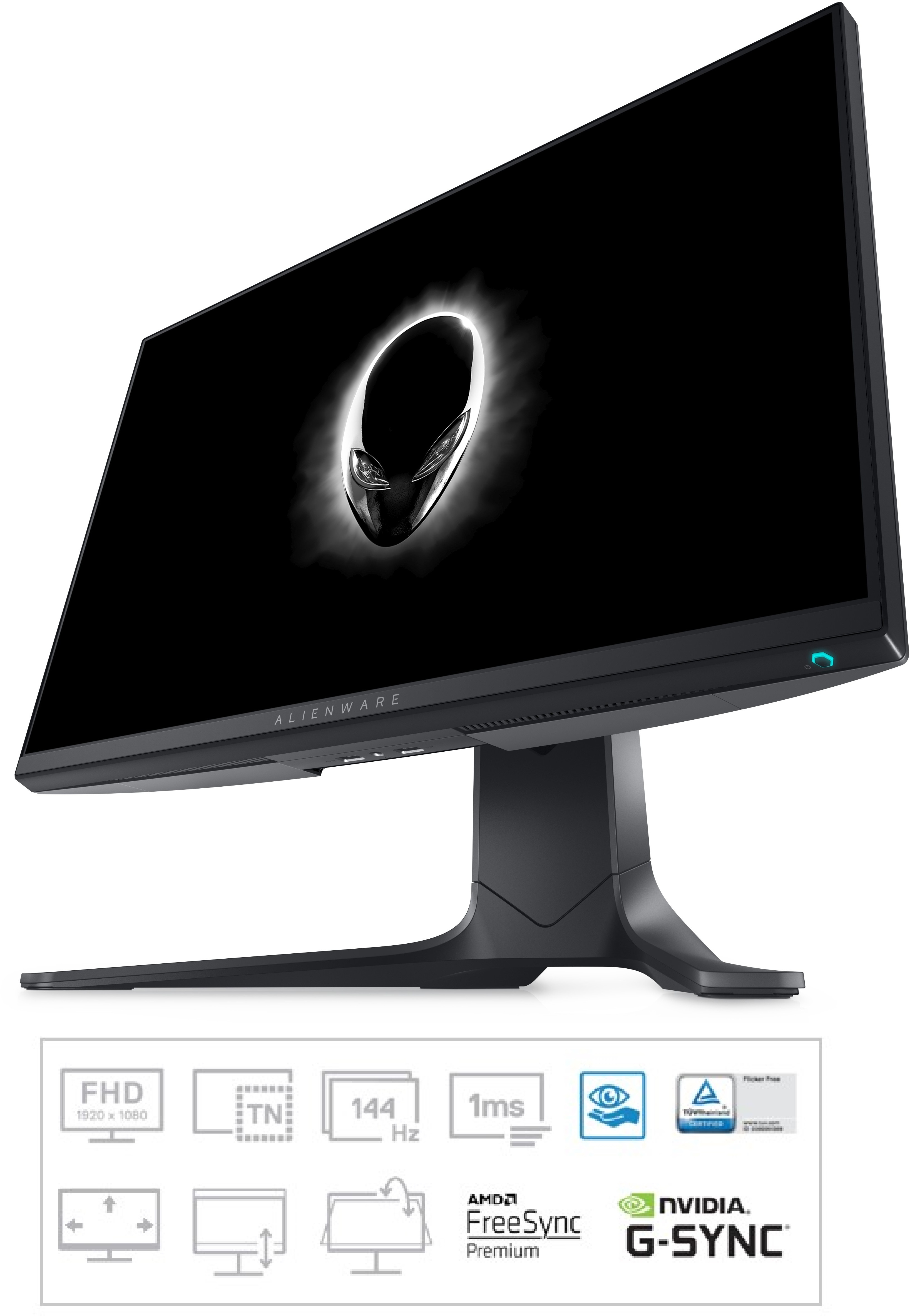 Specificaties van Alienware AW2521HFL Wit, Zwart - Tweakers