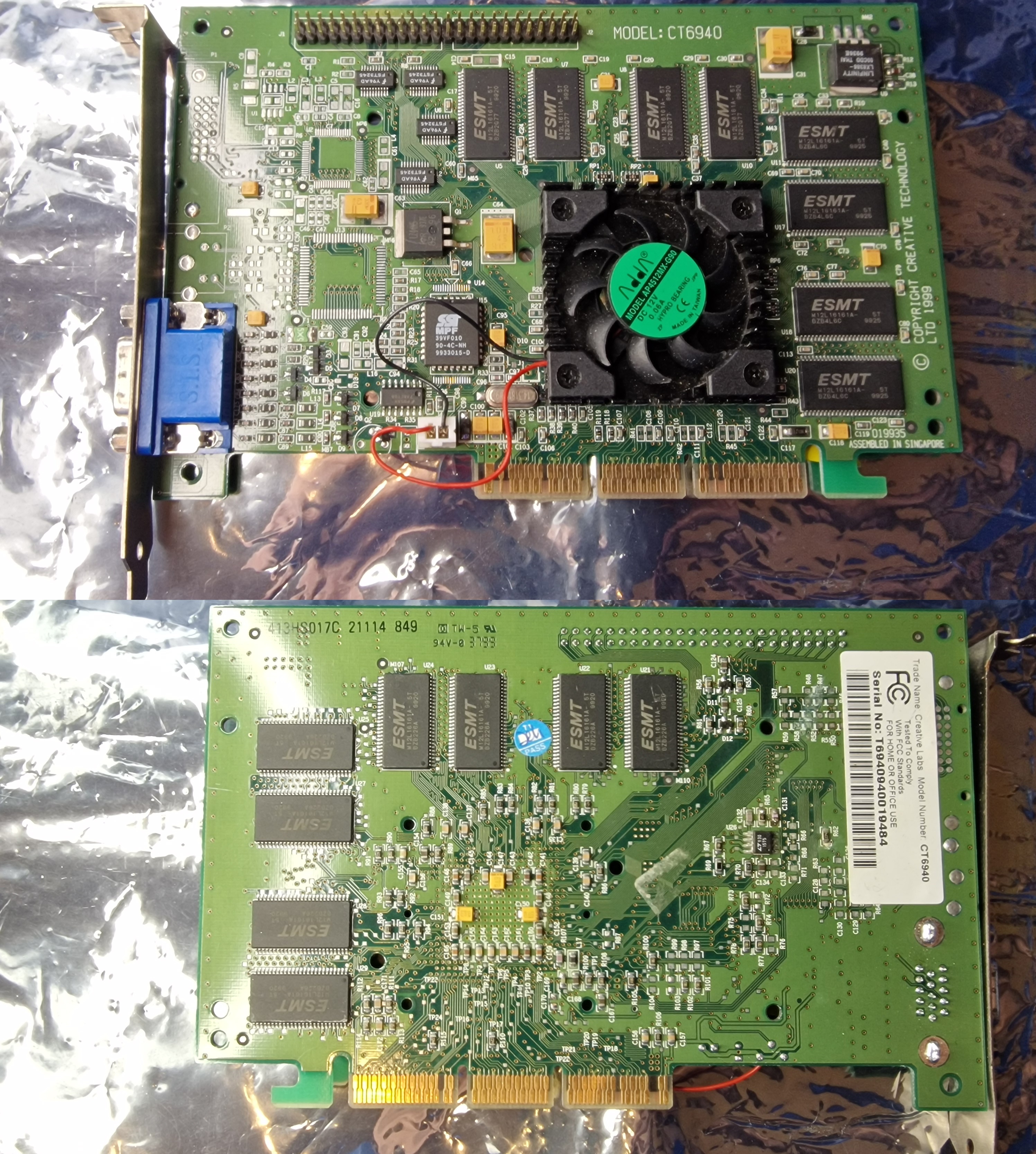 AGP Rare Vintage Creative 3D Blaster GeForce 256 Annihilator (CT6940 ...