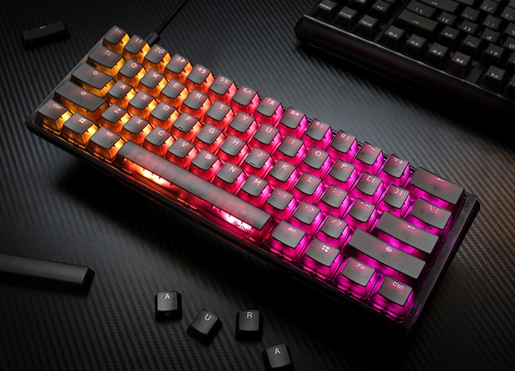 Specificaties van Ducky One 3 Mini Aura, clear keycaps, MX Silent Red ...