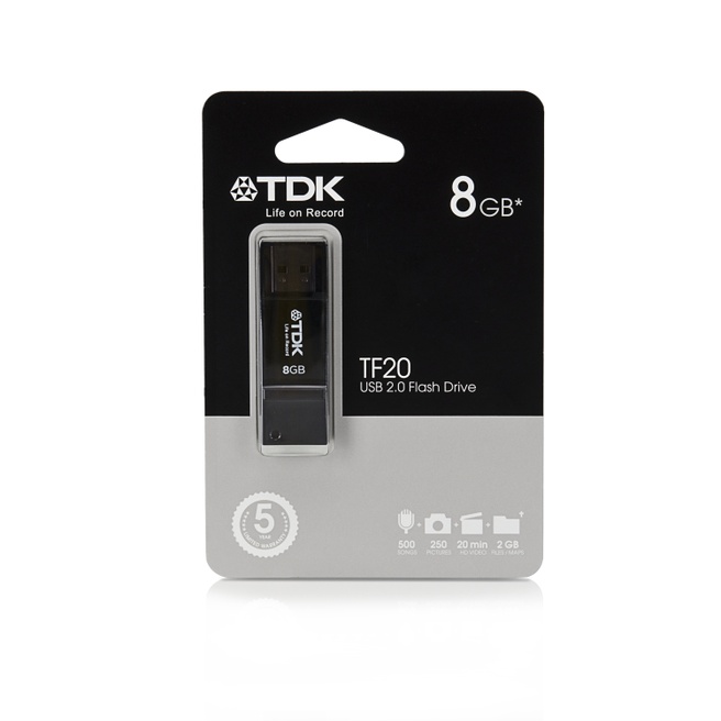 TDK TF20 8GB Zwart - Kenmerken - Tweakers