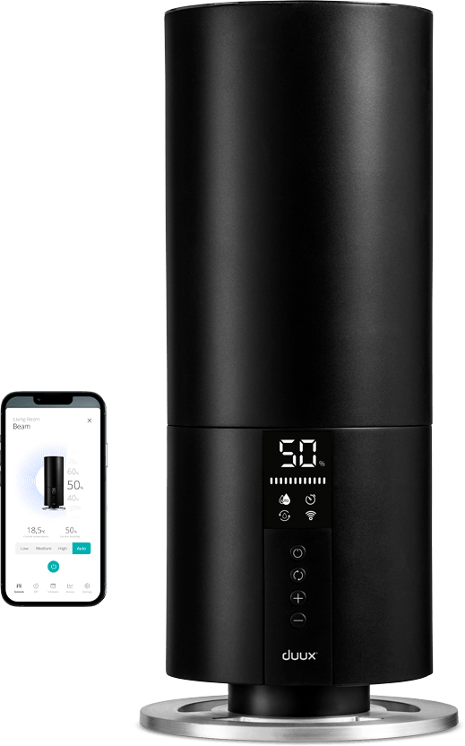 Specificaties van Duux Beam Mini 2 Smart Luchtbevochtiger Zwart - Tweakers