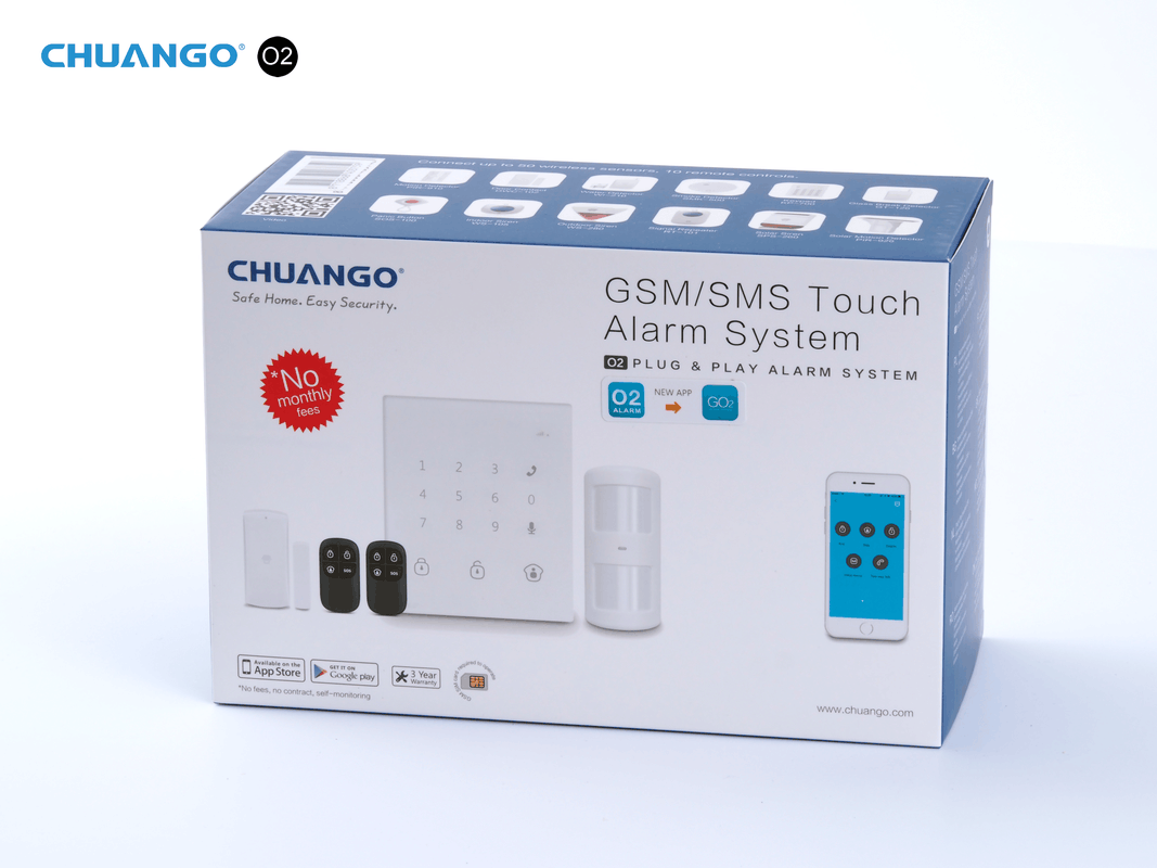 Specificaties van Chuango GO2 GSM/SMS Alarm System - Tweakers