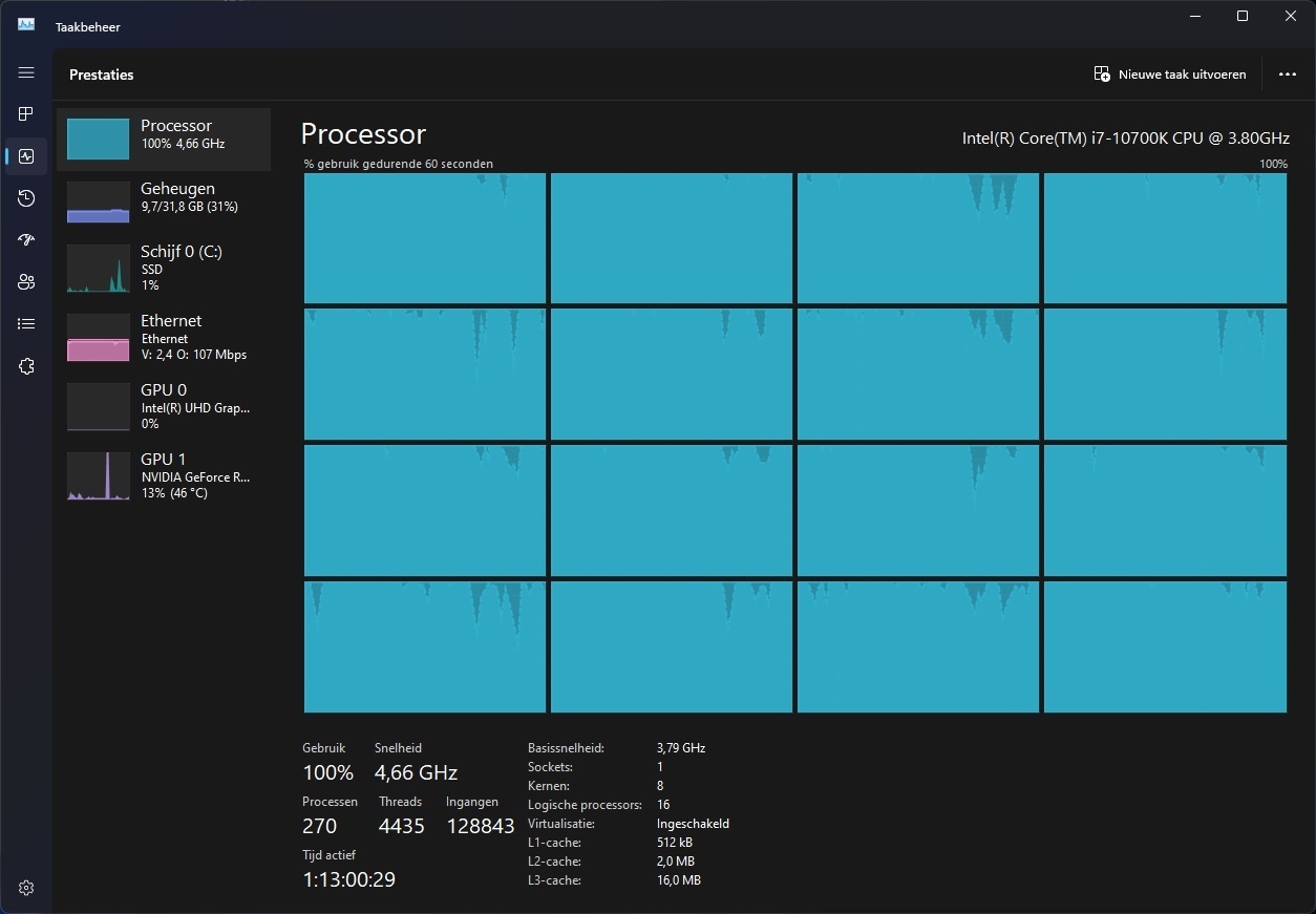Schone installatie, 100 CPU - Client software algemeen - GoT