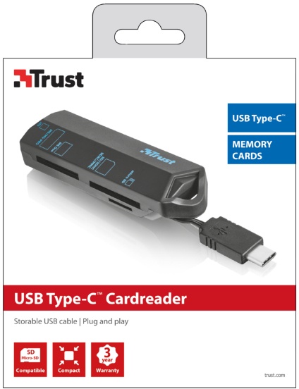 Trust USB Type-C Card Reader - Kenmerken - Tweakers