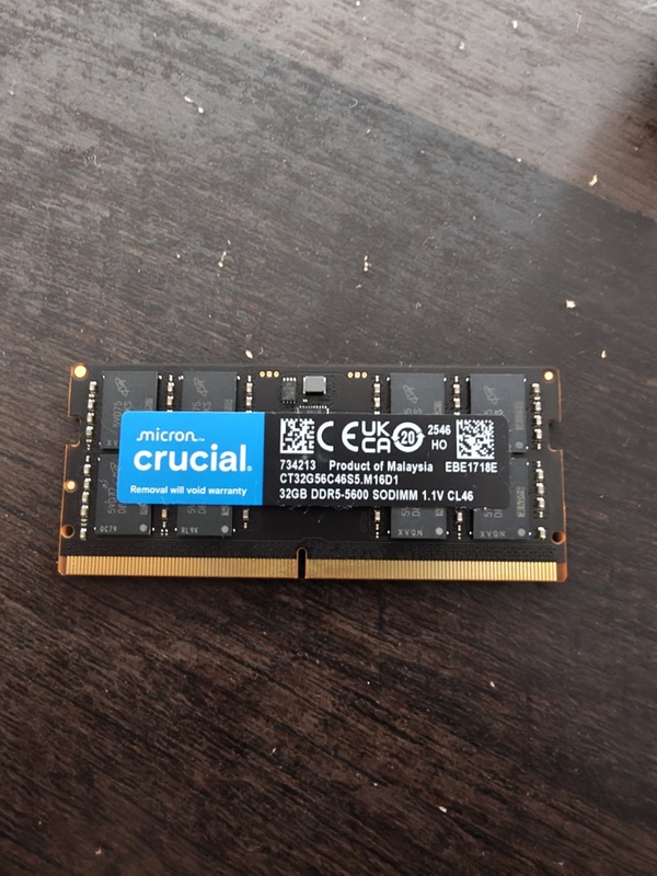 1x Micron Crucial 32GB DDR5 - 5600 SODIMM aangeboden - Vraag & Aanbod ...