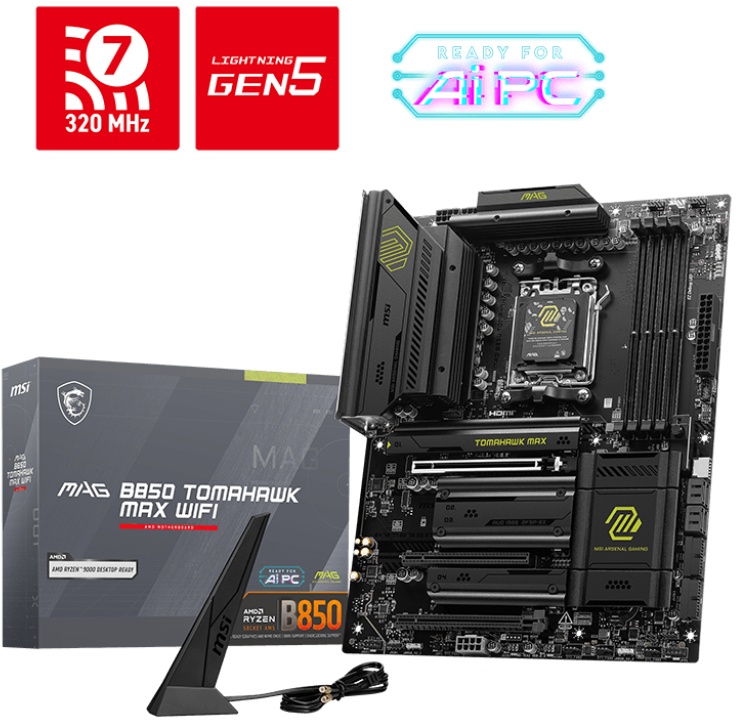 Specificaties van MSI MAG B850 TOMAHAWK MAX WIFI - Tweakers