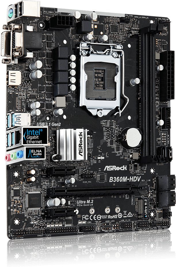 Specificaties van ASRock B360M-HDV - Tweakers