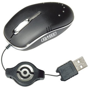 Sweex Mini Optical Scroll Retractable Mouse Zwart (USB) kopen ...