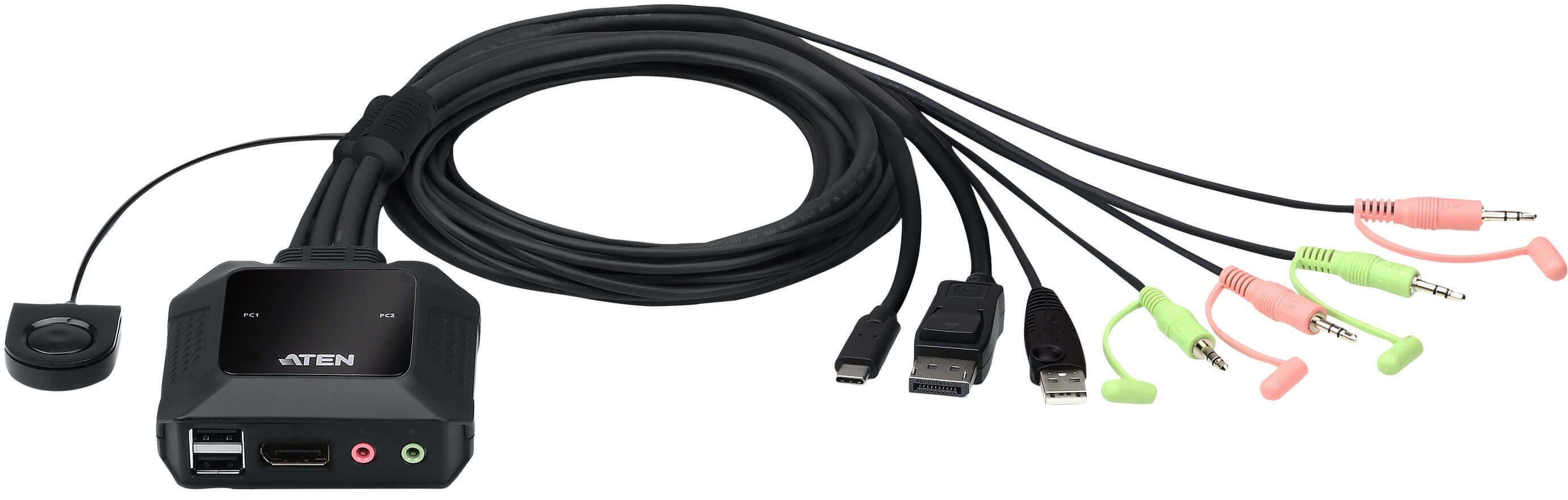 Specificaties van Aten 2-Port USB-C DisplayPort Hybrid Cable KVM Switch ...