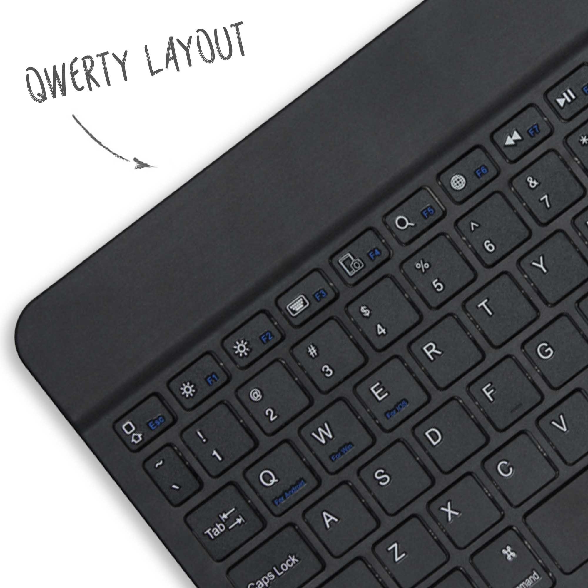 Accezz QWERTY Bluetooth Keyboard Bookcase iPad 10.9 (2022) - Zwart ...