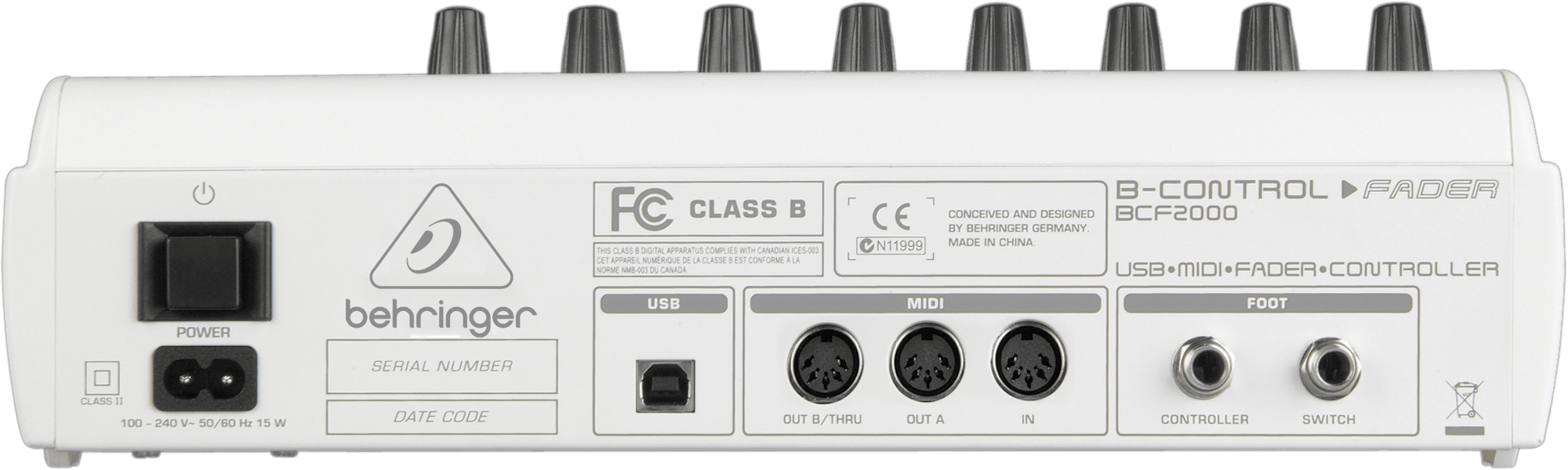 Behringer B-Control Fader BCF2000-WH - Kenmerken - Tweakers