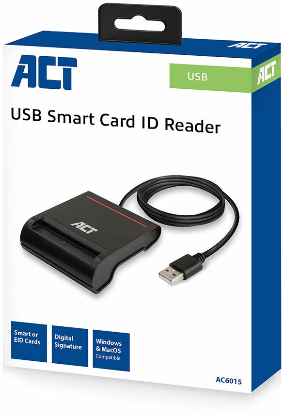 Specificaties van ACT AC6015 USB Smart Card ID reader - Tweakers