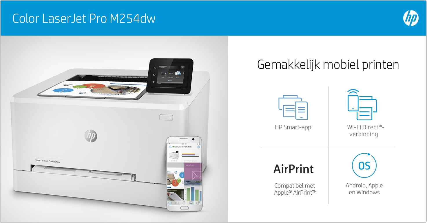 Specificaties van HP Color LaserJet Pro M254dw - Tweakers