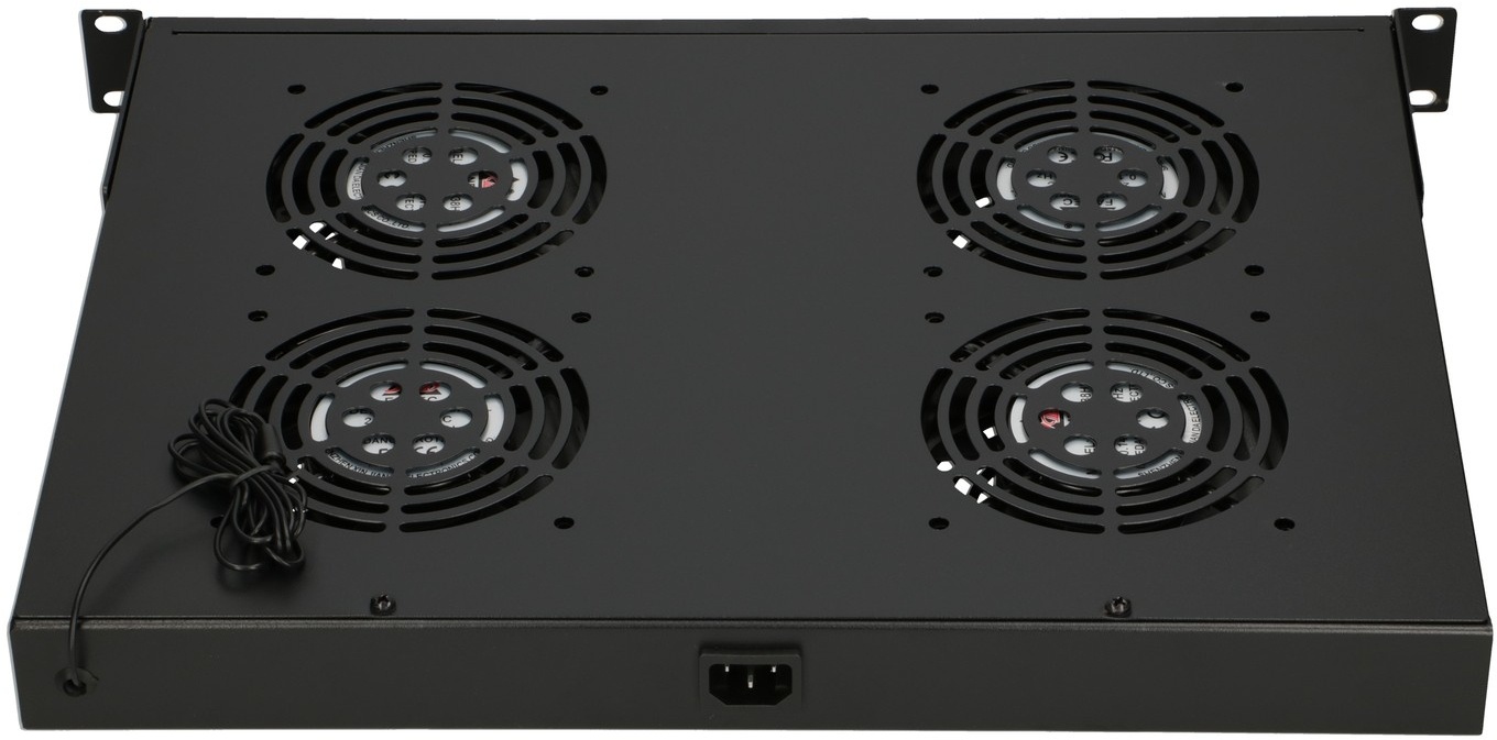 Bouncepad 19\" RACK MOUNT FAN PANEL (4 FANS) WITH THERMOSTAT ...