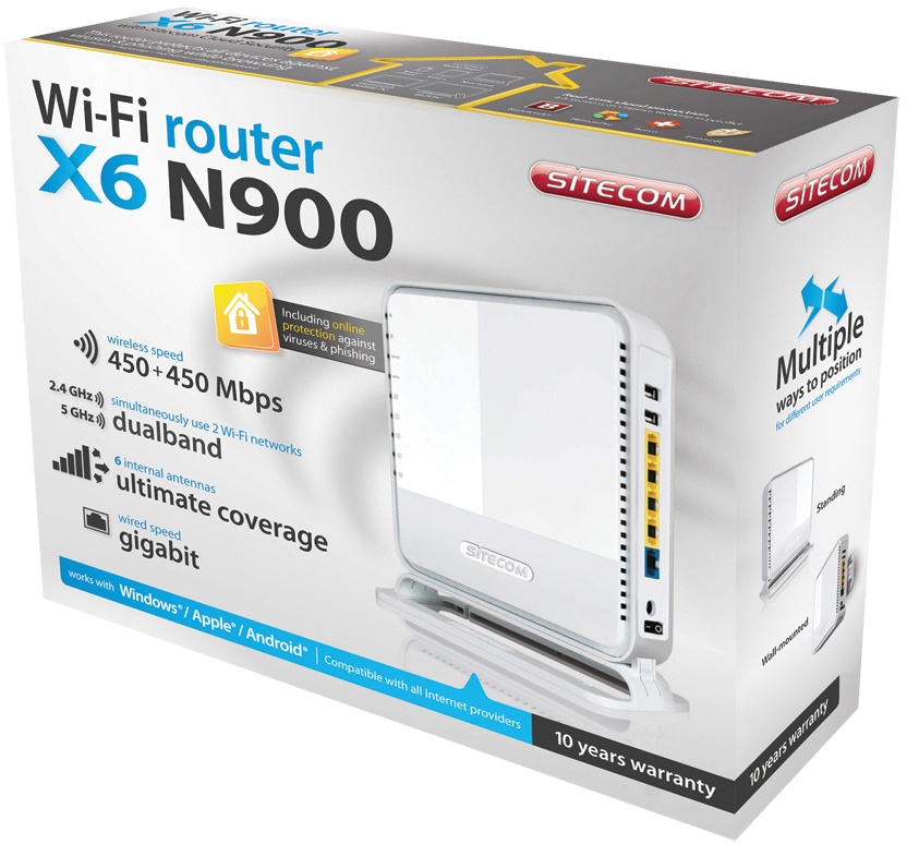 Specificaties van Sitecom X6 N900 WLR-6100 - Tweakers
