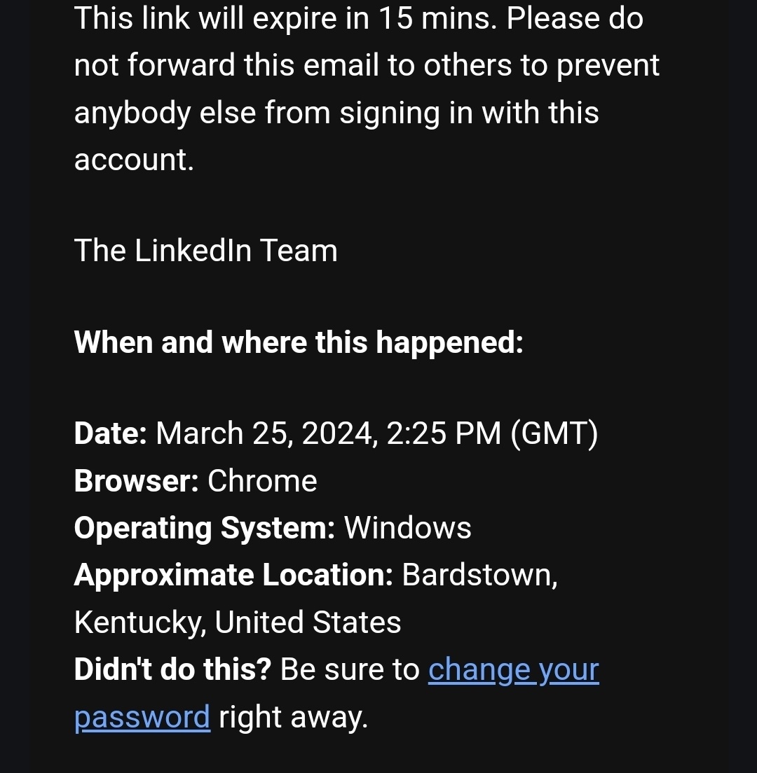 Onbekende inlog linkedin - Privacy en beveiliging - GoT