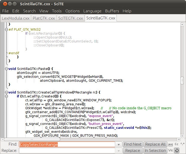 Specificaties van SciTE - Tweakers