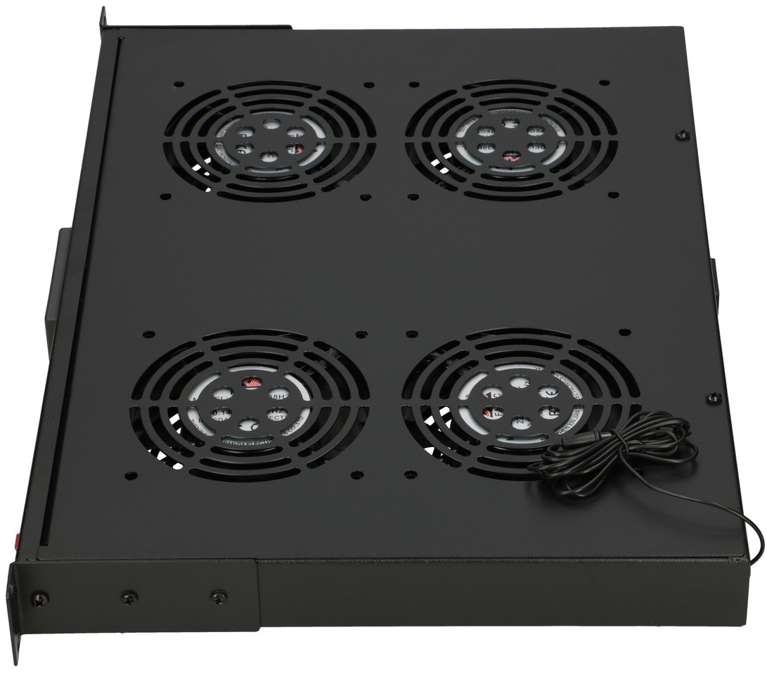 Bouncepad 19\" RACK MOUNT FAN PANEL (4 FANS) WITH THERMOSTAT ...