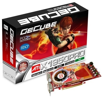 GeCube Radeon X1950 Pro 512MB DDR3 (PCI-e, 2x DVI) GC-HV195PG3-E3 ...