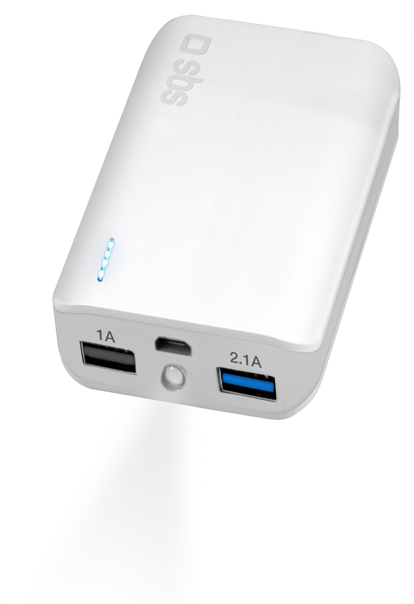 SBS PowerBank 10000mAh 2x USB Wit - Kenmerken - Tweakers