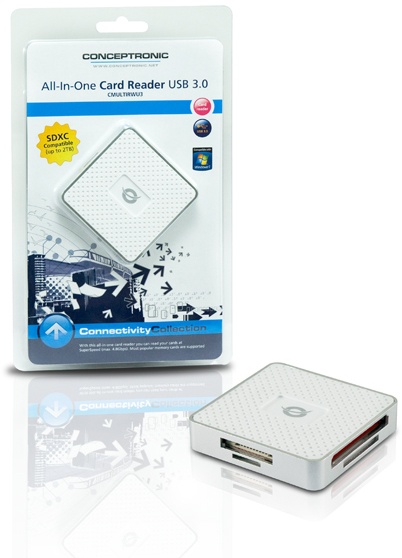 Specificaties van Conceptronic All-In-One Card Reader USB 3.0 - Tweakers
