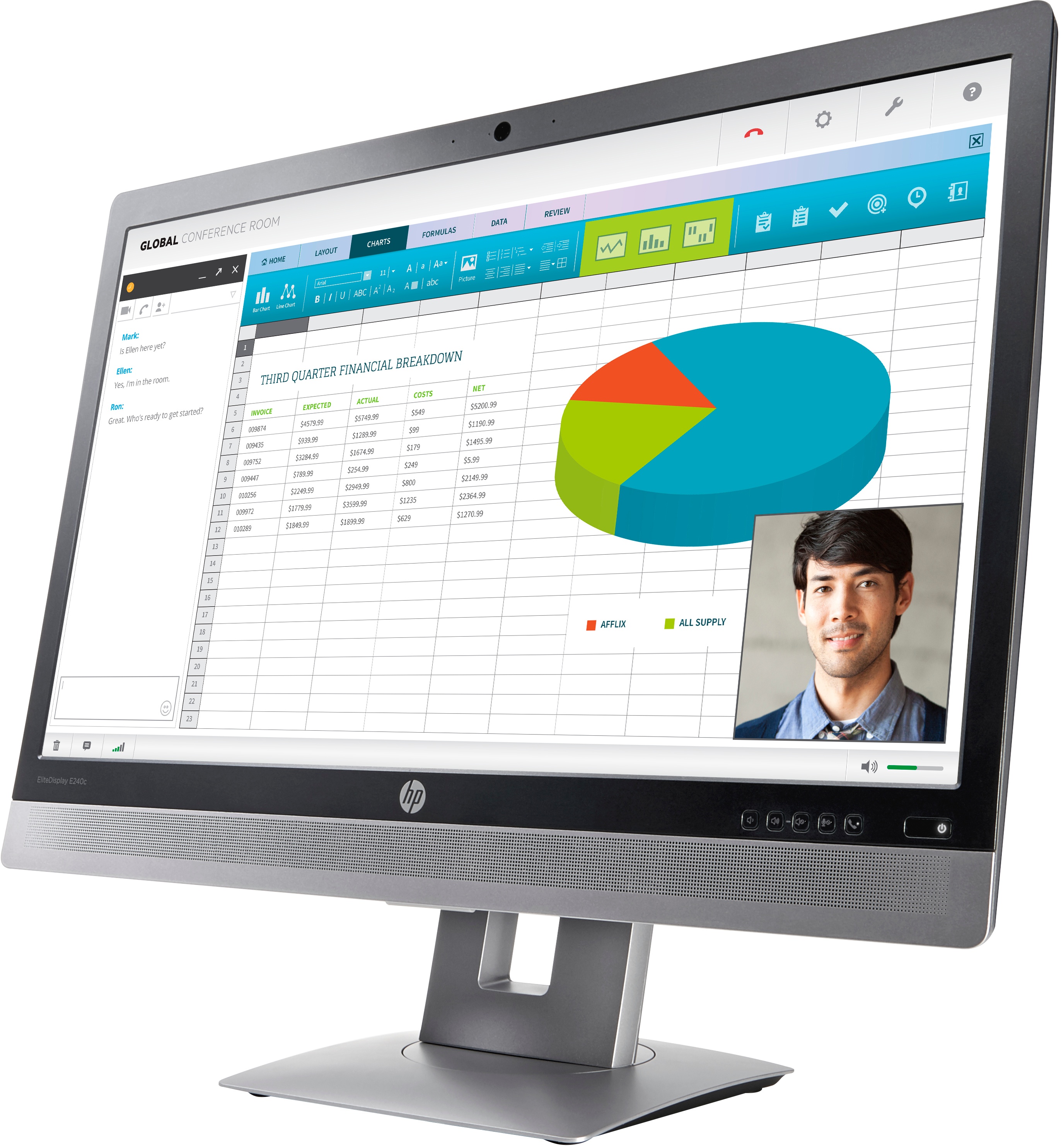 Specificaties van HP EliteDisplay E240c Zilver, Zwart - Tweakers