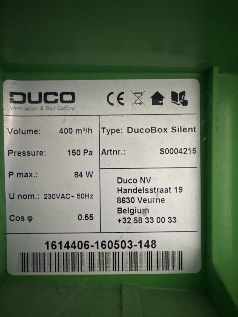 DucoBox Silent hoog / laag schakelen Home Assistant - Smarthome - GoT