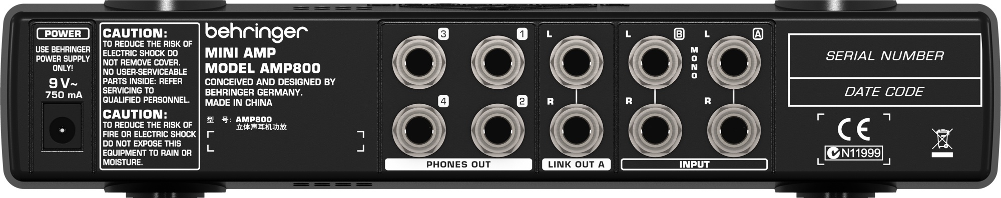 Behringer MINIAMP AMP800 - Kenmerken - Tweakers