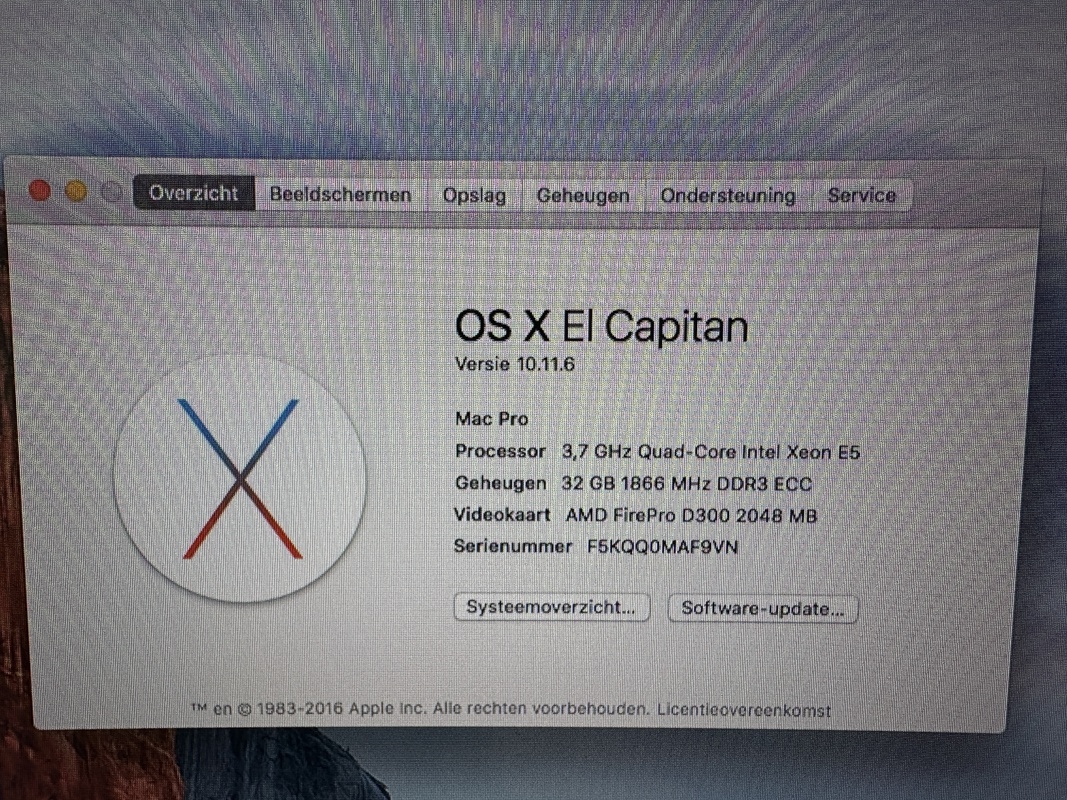 Apple Mac Pro (najaar 2013) 3.7GHz Quad Core aangeboden - Vraag ...