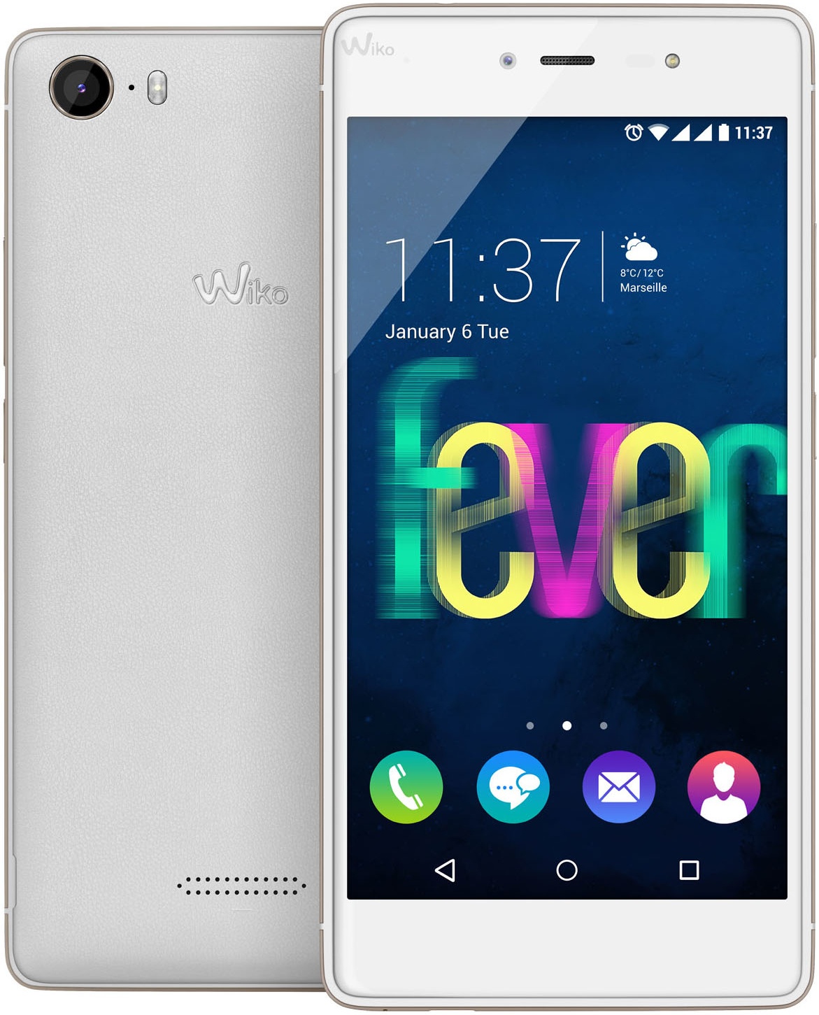 Specificaties van Wiko Fever 4G Goud, Wit - Tweakers