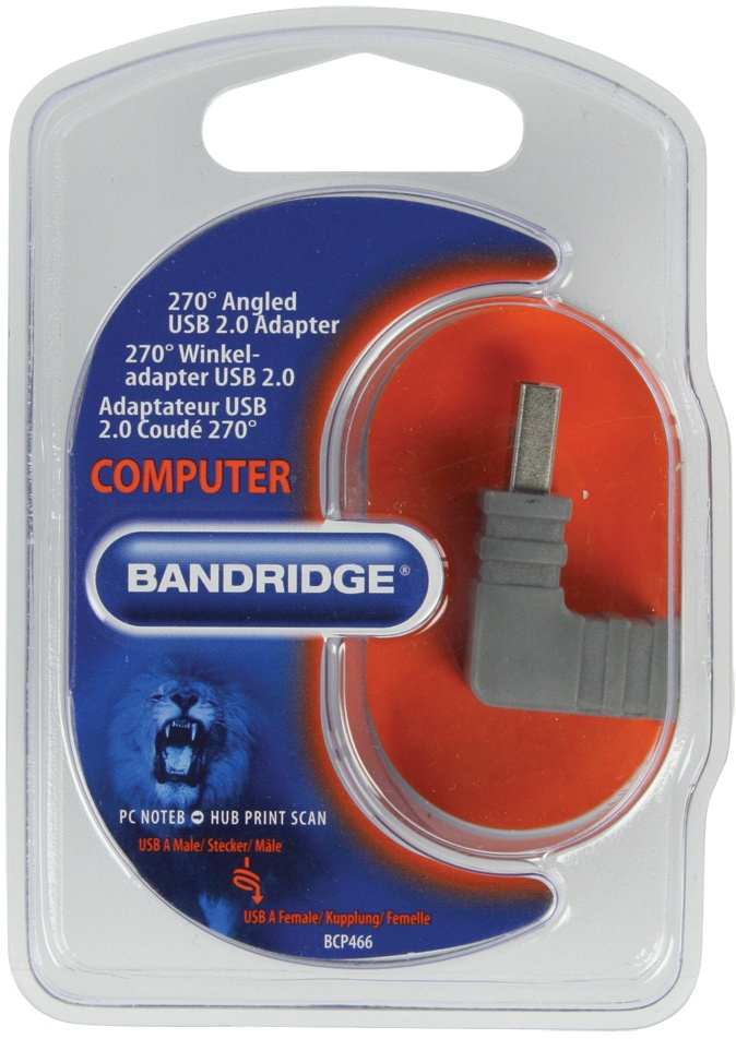 Specificaties van Bandridge 270° Angled USB 2.0 Grijs - Tweakers