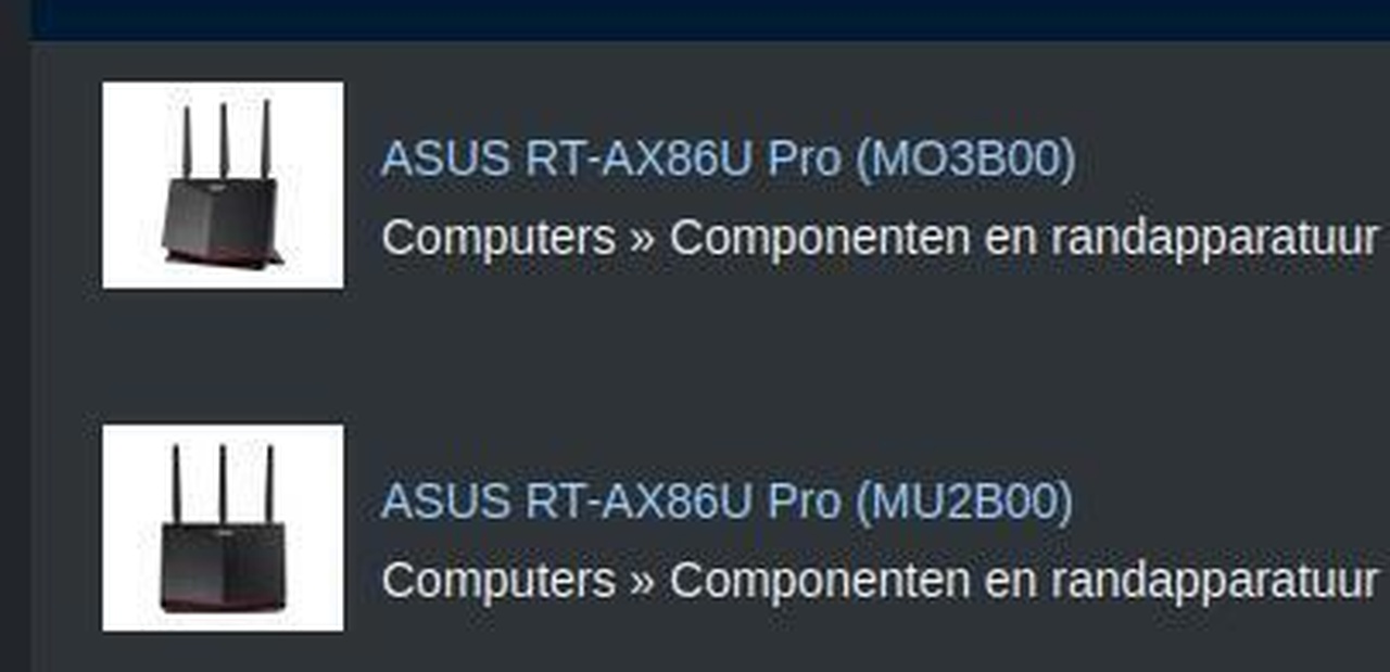 ASUS RT-AX86U PRO (MO3B00) (MU2B00) gevraagd - Vraag & Aanbod - Tweakers