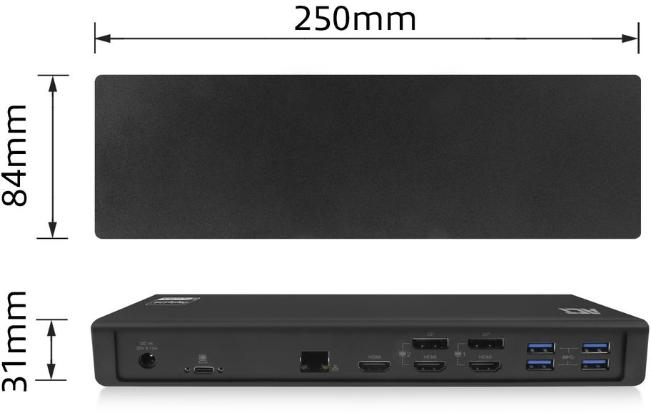 ACT AC7048 USB-C Triple 4K Docking Station - Kenmerken - Tweakers