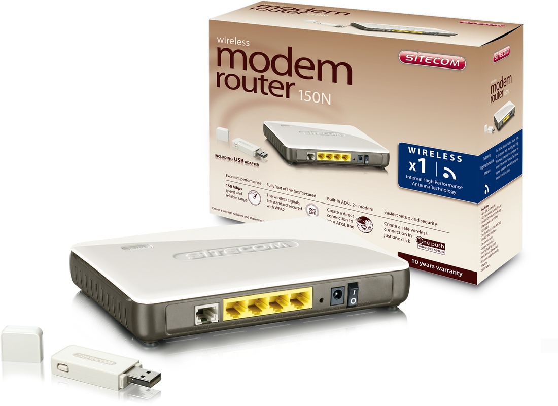 Sitecom Wireless Modem Router 150N Kit (WL-583) - Kenmerken - Tweakers