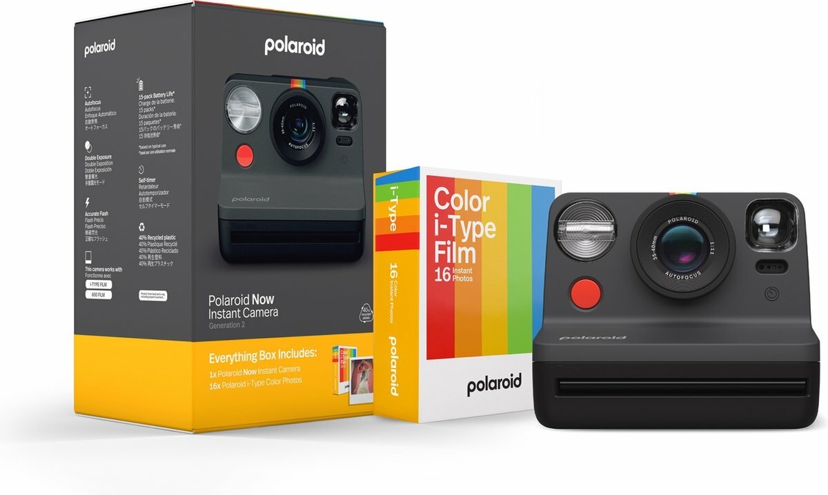 Polaroid Now Generation 2 i-Type Instant Camera - Everything Box Zwart ...