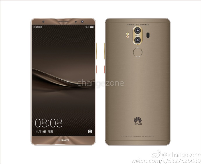 Renders tonen vermoedelijk Huawei Mate 9-smartphone - update - Tweakers