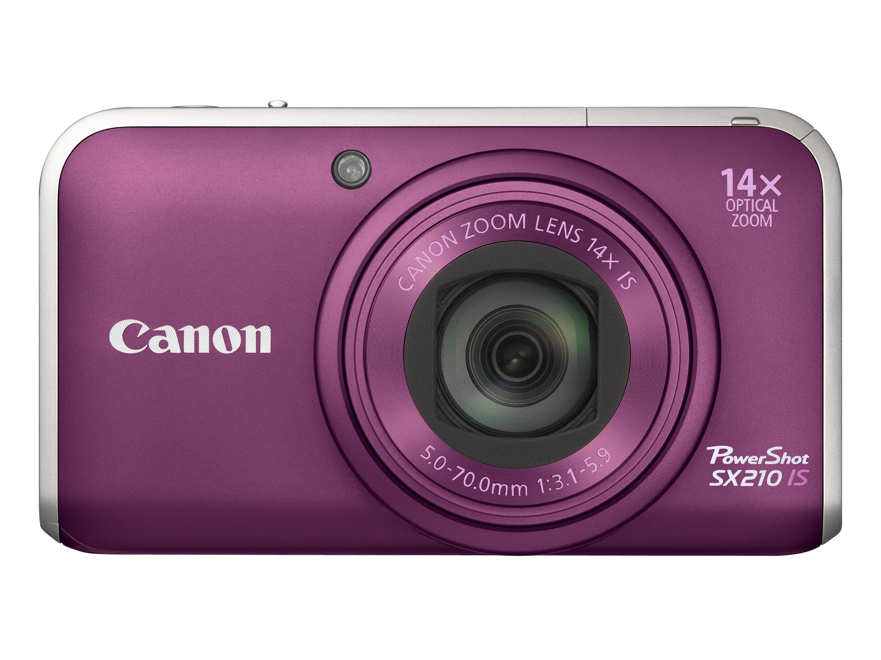 Specificaties van Canon PowerShot SX210 IS Paars - Tweakers